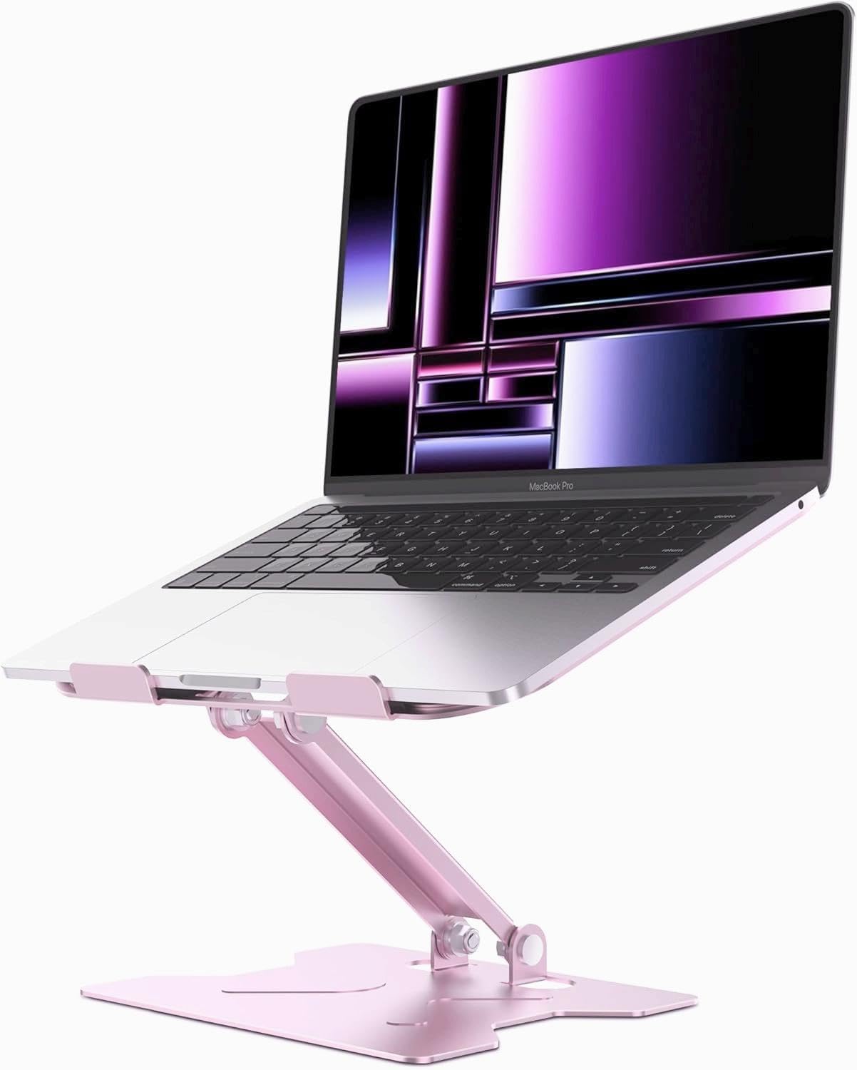 Pink Adjustable Laptop Stand for Ergonomic Comfort – GearMustHave
