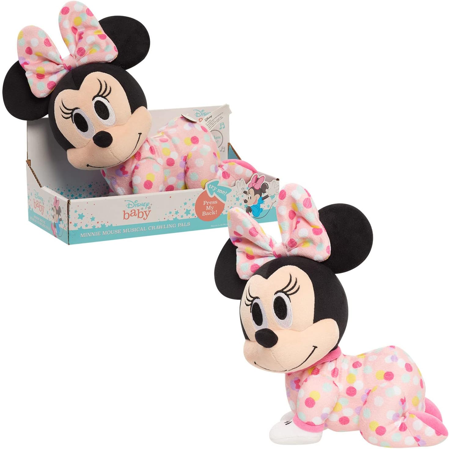 Disney Baby Musical Plush Minnie Mouse - Fun Crawling Companion ...