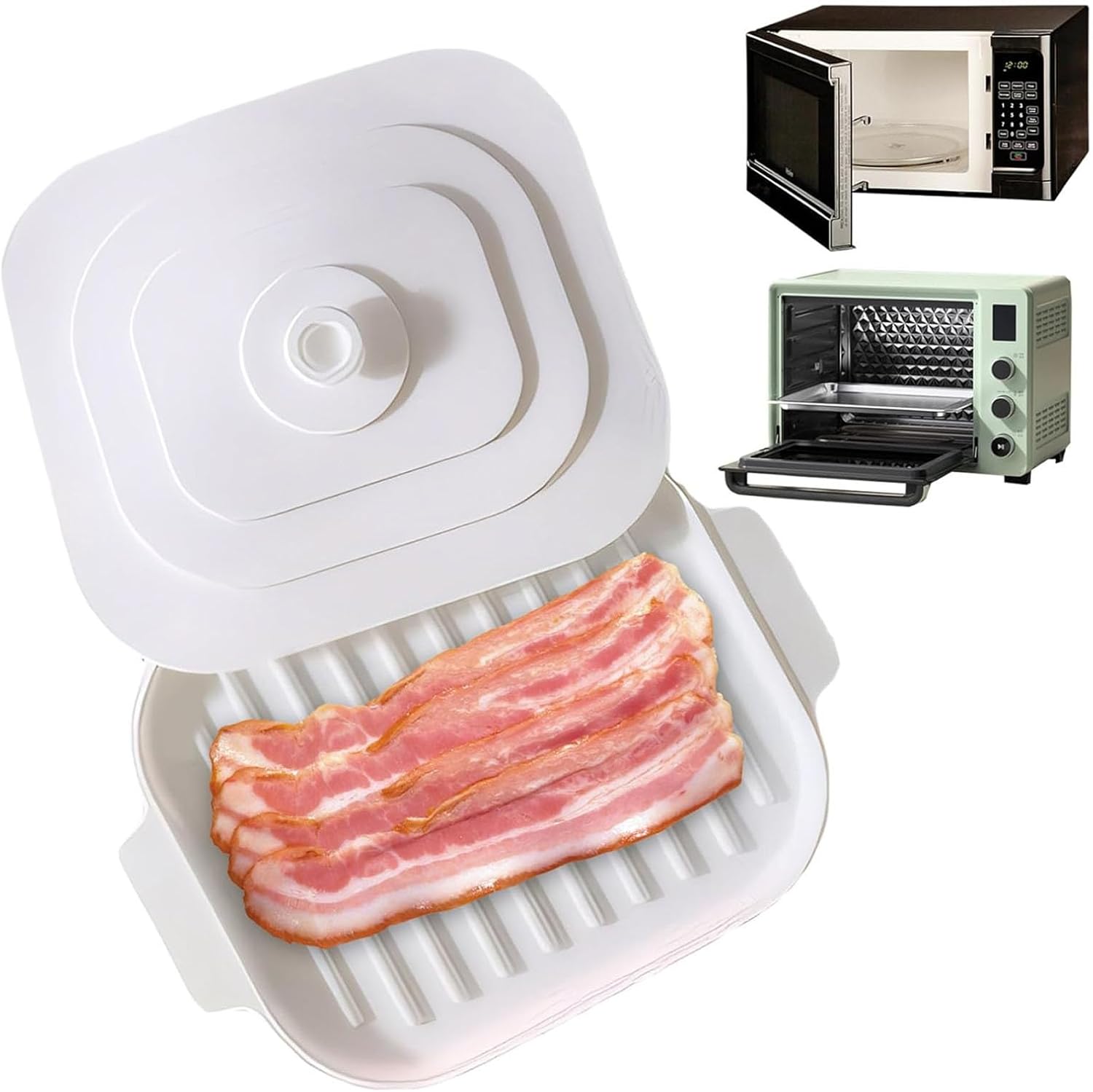 Silicone Microwave Bacon Cooker - Crispy Bacon in Minutes! – GearMustHave