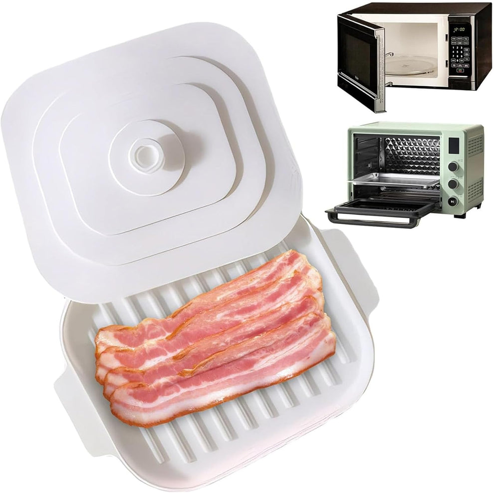Silicone Microwave Bacon Cooker - Crispy Bacon in Minutes! – GearMustHave