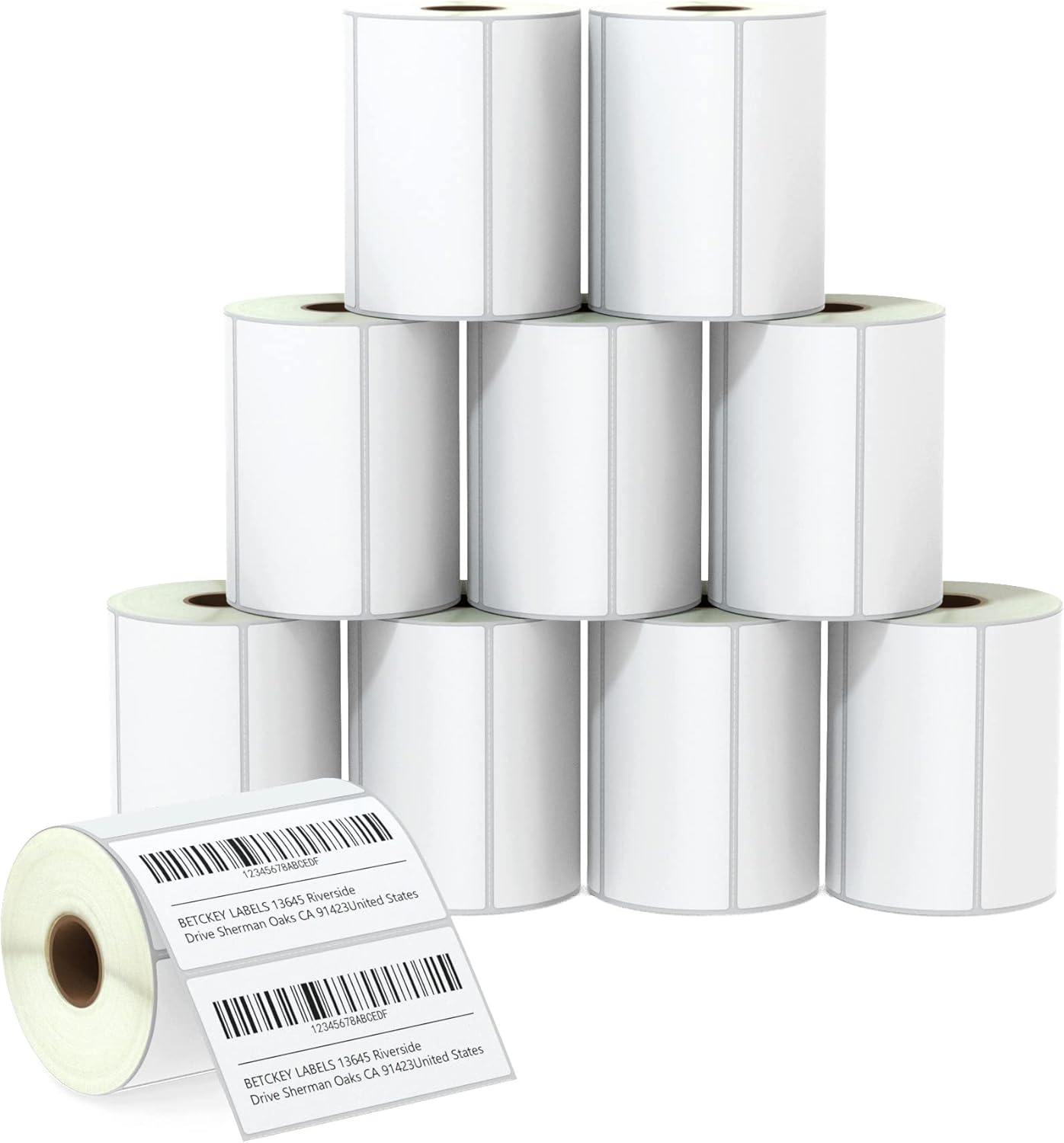 Premium Adhesive Barcode Shipping Labels - BETCKEY [10 Rolls, 7500 Lab ...