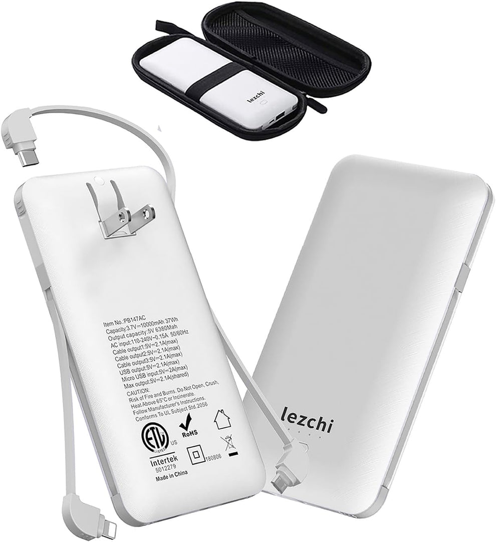 Ultra Slim 10000mAh Power Bank with Built-in AC Plug – GearMustHave