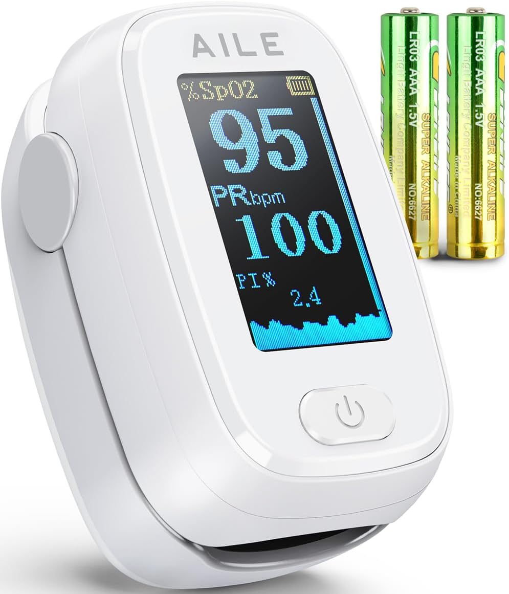 AILE Fingertip Pulse Oximeter - Monitor Oxygen & Heart Rate – GearMustHave