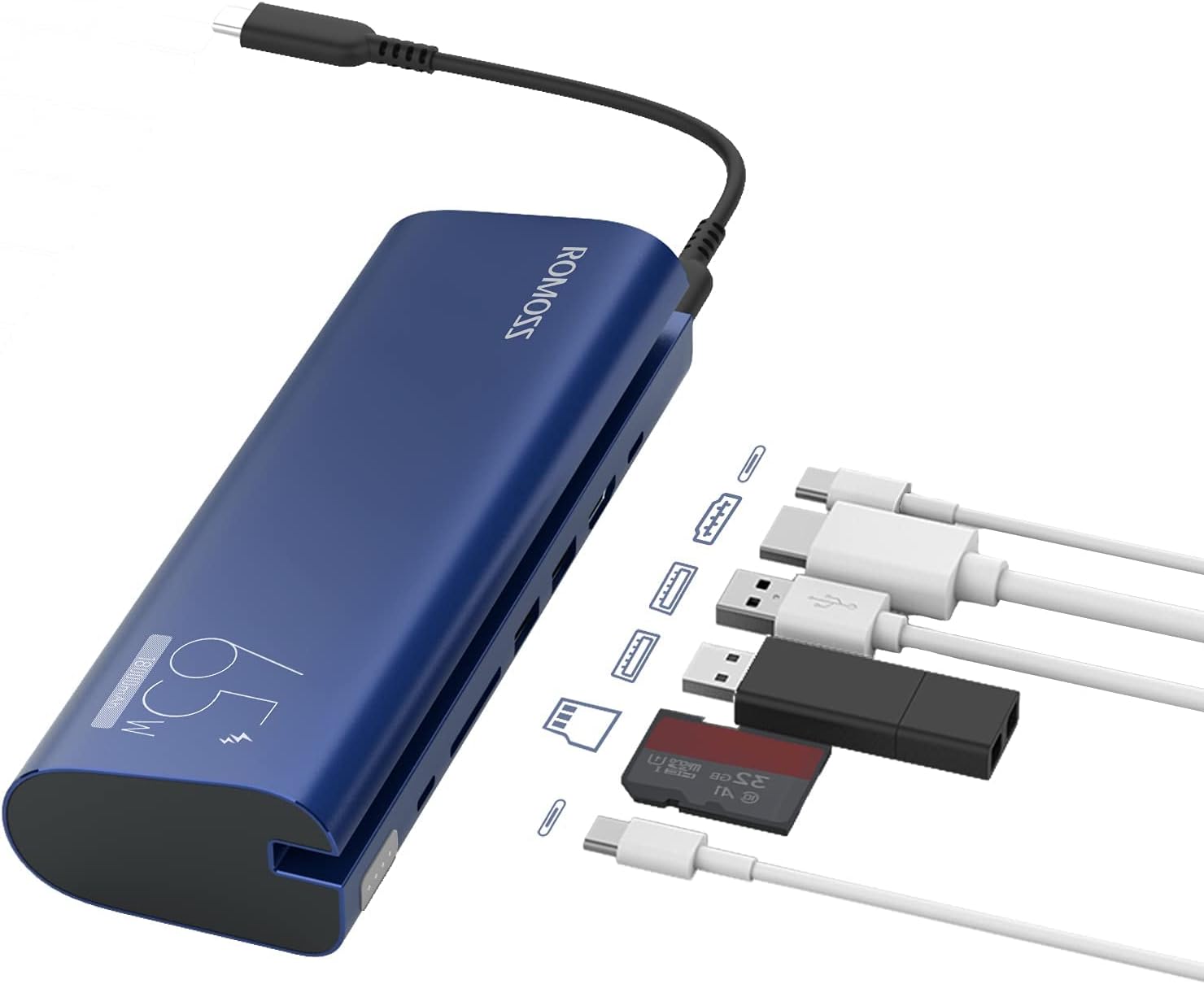 ROMOSS 18000mAh USB C Power Bank Hub,100W Fast Charging – GearMustHave