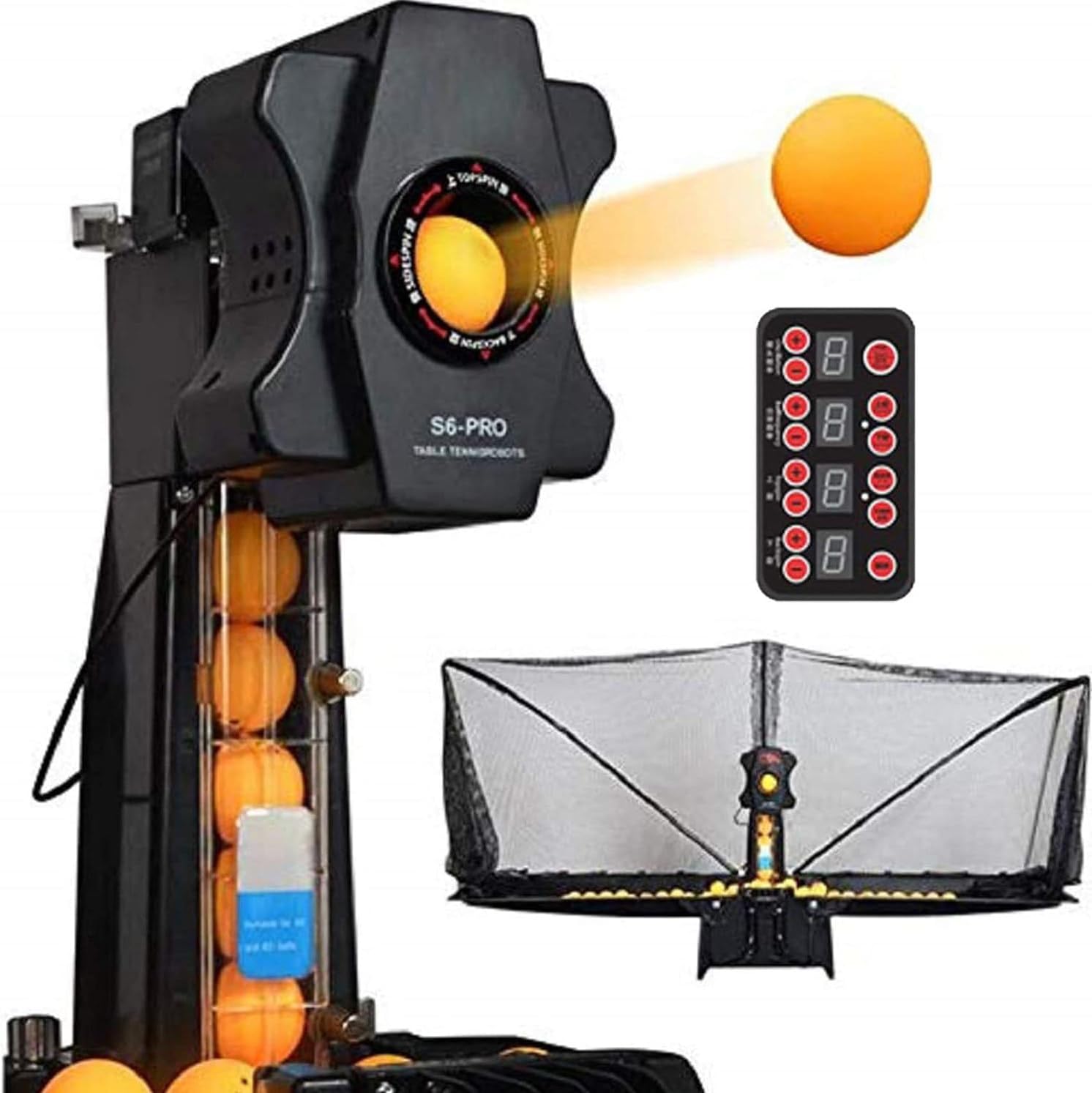 Remote Control Ping Pong Trainer with Recycling Nets – GearMustHave