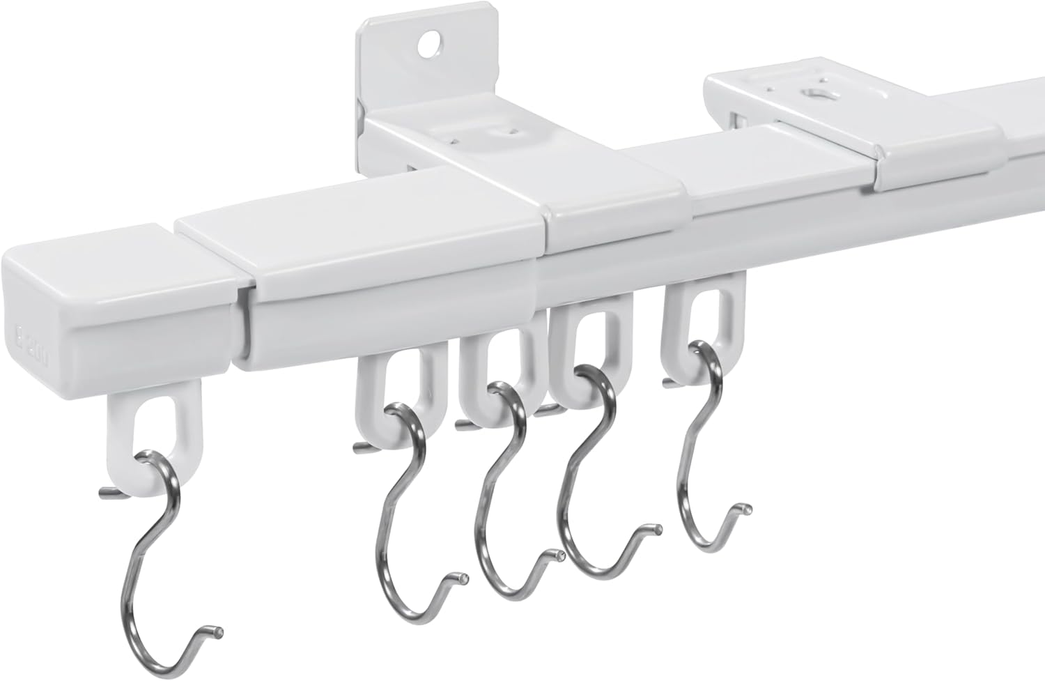 Retractable Curtain Track Set: Silent Rollers, Quick Install, Perfect ...