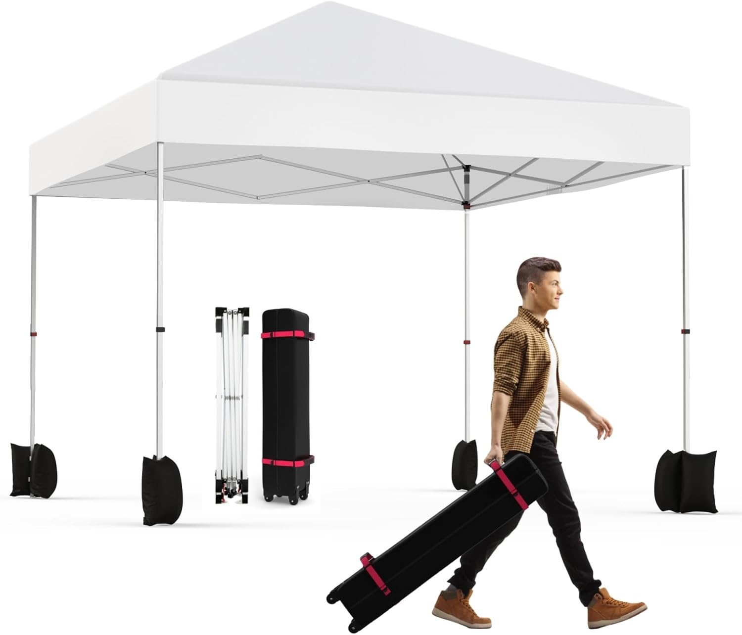 Instant Setup 10x10ft Canopy Tent with Easy One-Person Assembly ...