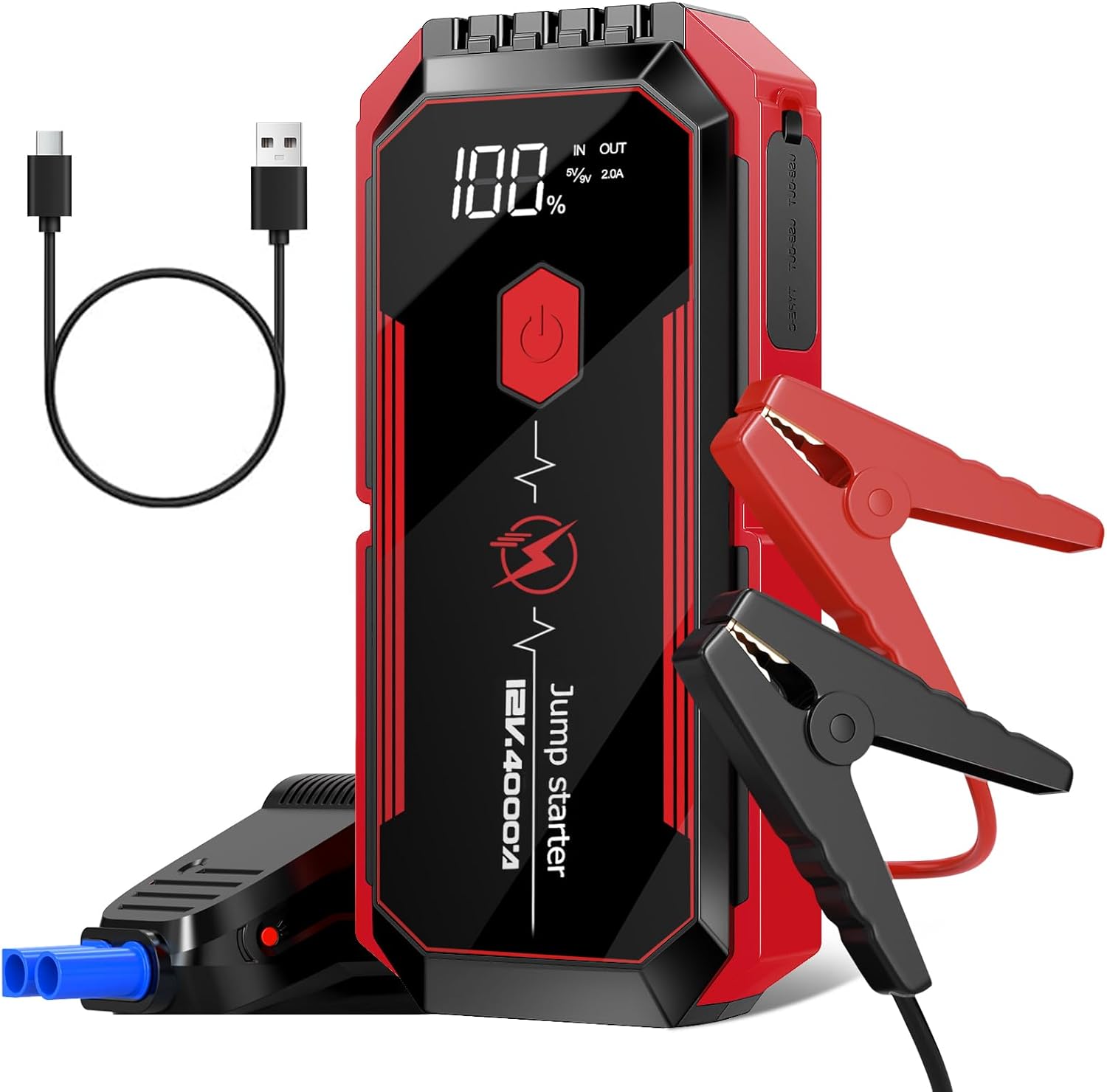 PowQ 4000A Portable Jump Starter - Jumpstart Any Engine! – GearMustHave