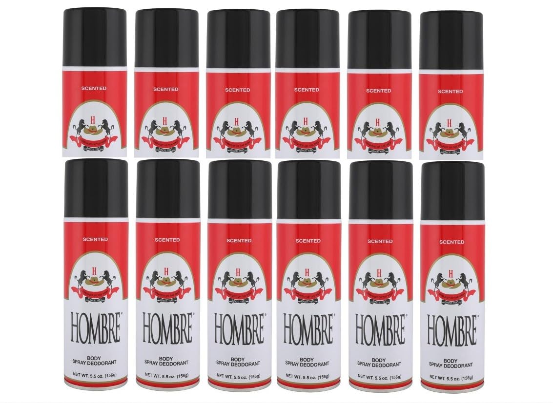 Hombre Red Deodorant Body Spray Classic for Men 12 Pack – GearMustHave
