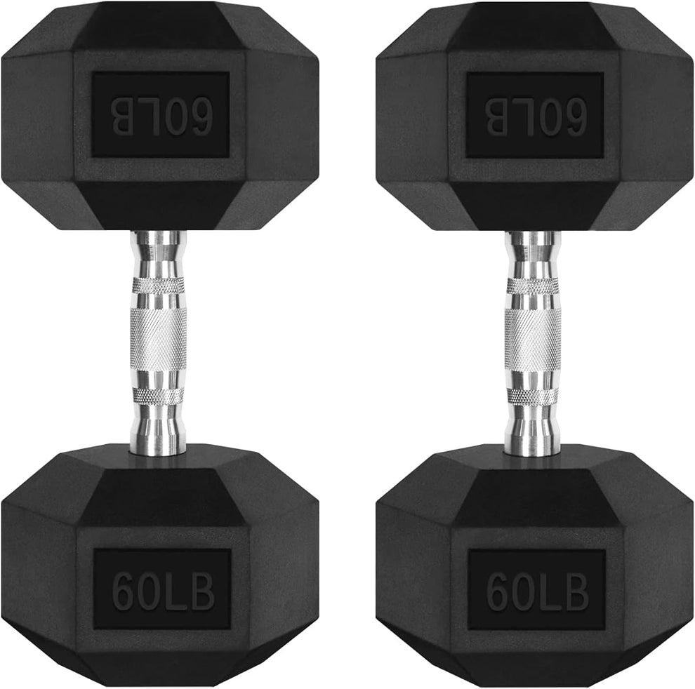 RitFit Rubber Hex Dumbbell Set: Strength Train at Home – GearMustHave