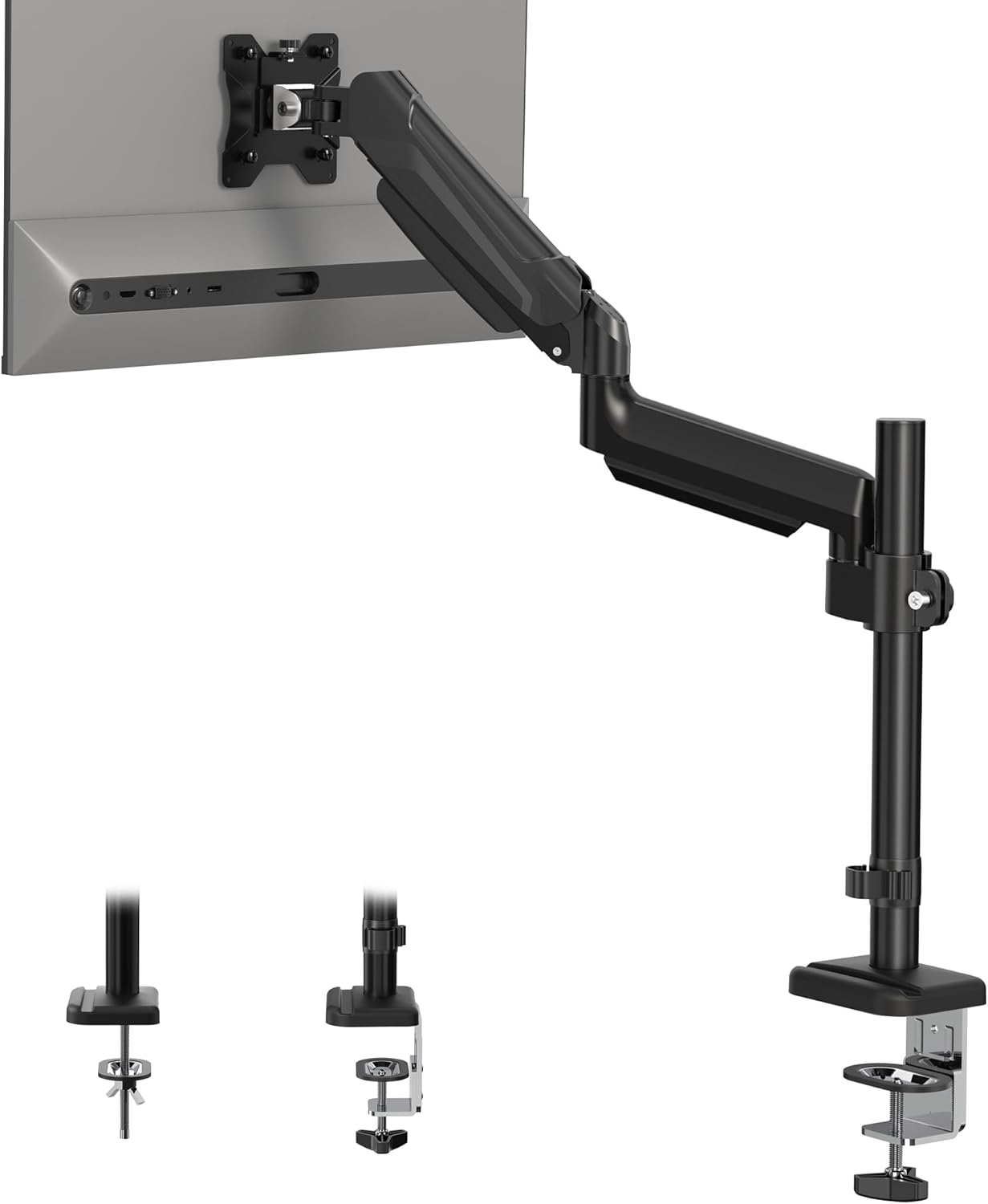 BONTEC Tall Gas Spring Monitor Arm Stand - Holds up to 19.8lbs ...