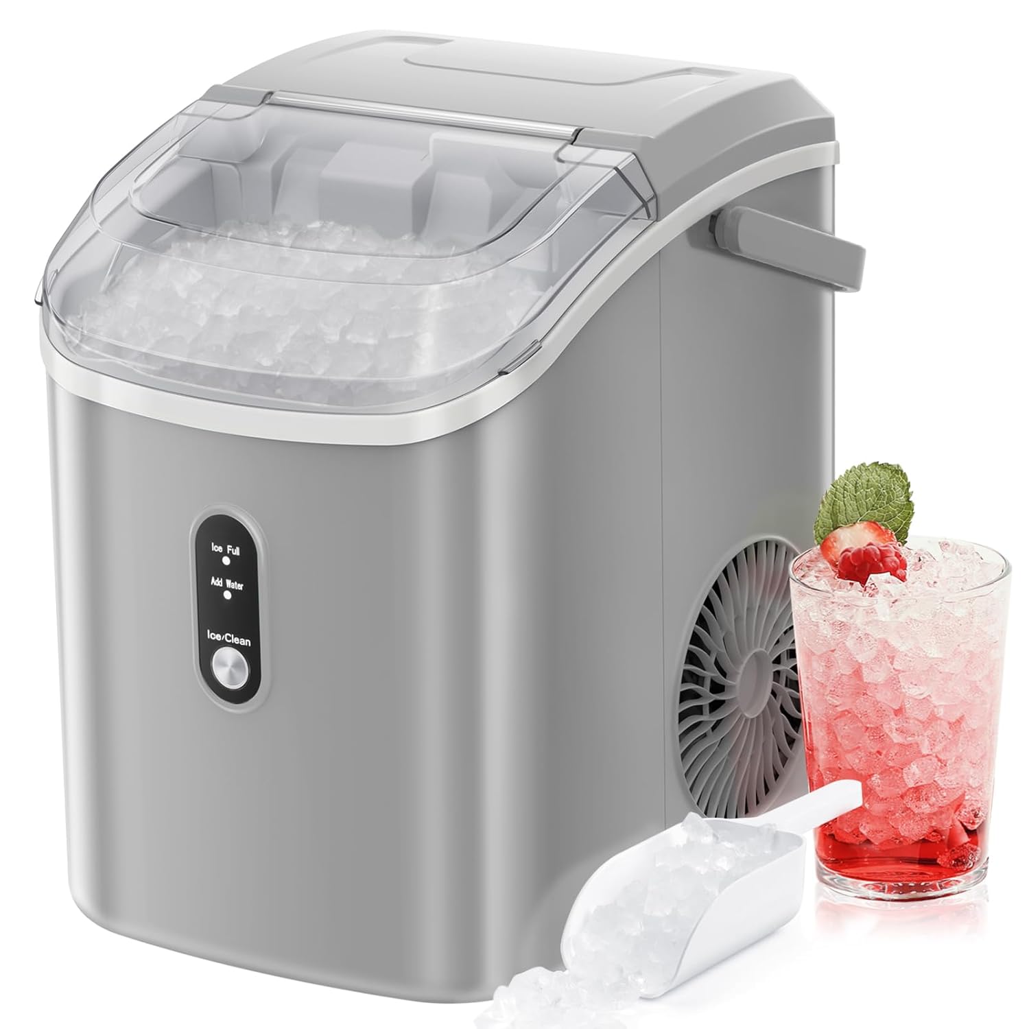 Antarctic Star Nugget Ice Maker - Soft Chewable Ice, 34lbs/24H - Self ...