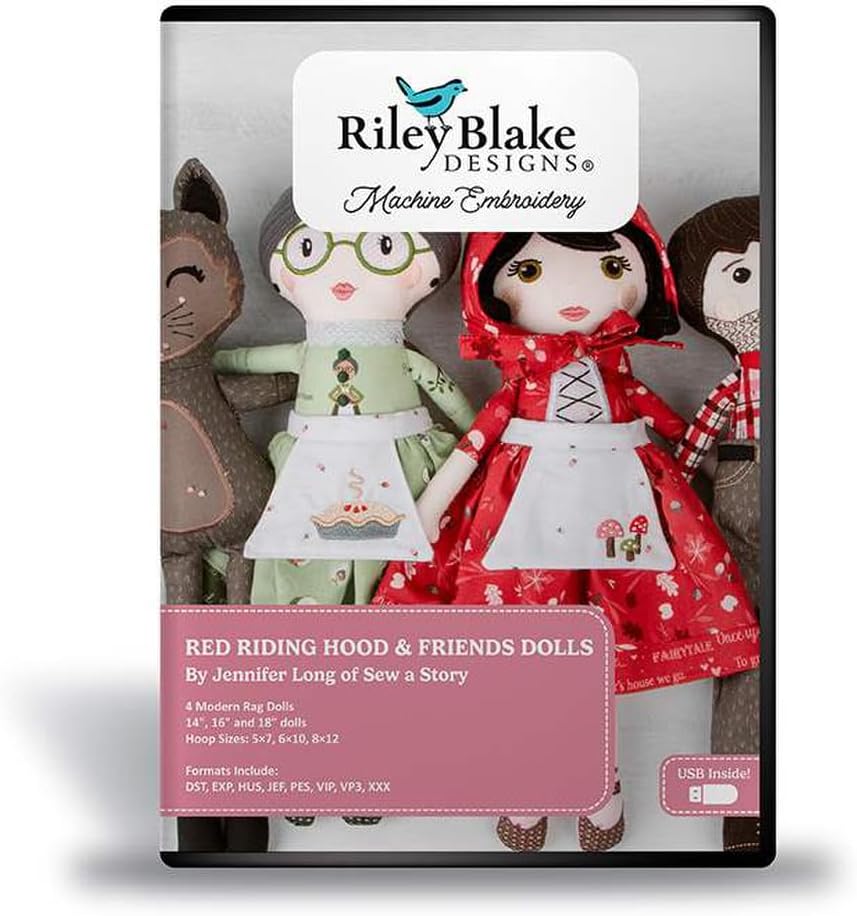 Exclusive Riley Blake Digital Embroidery: Red Riding Hood Dolls ...