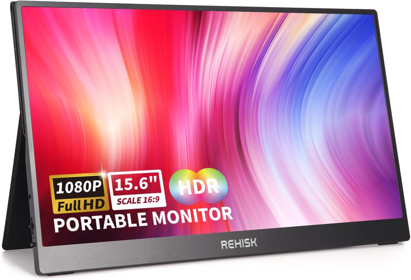 Portable FHD 1080P Travel Monitor: Eye Care Display With Dual Speakers ...