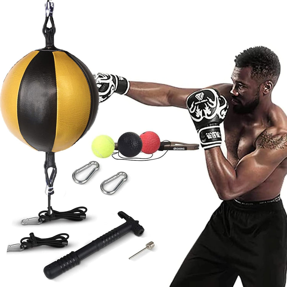 Speed-Ended Double Punching Bag Set - Portable MMA Training – GearMustHave
