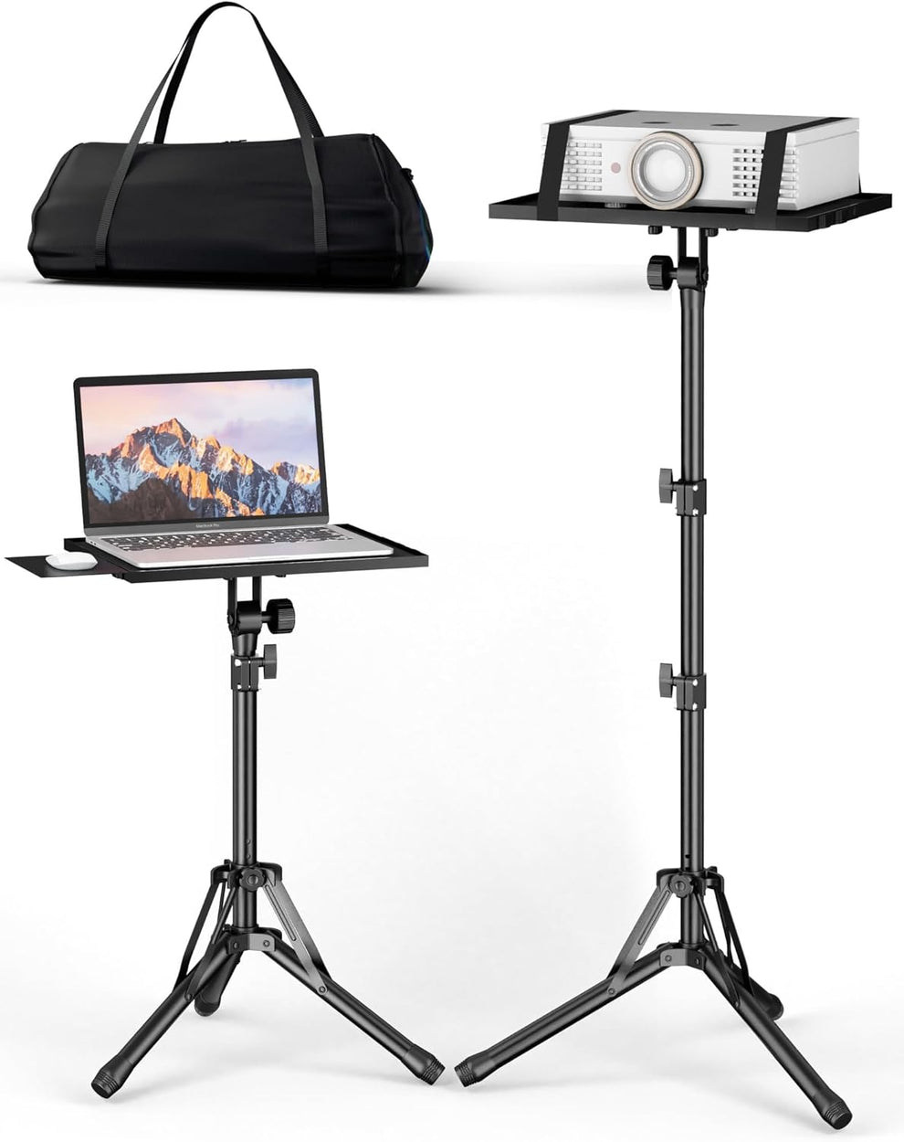 Adjustable Laptop Stand w/ Mouse Tray - Stable Podium for Any Setting ...