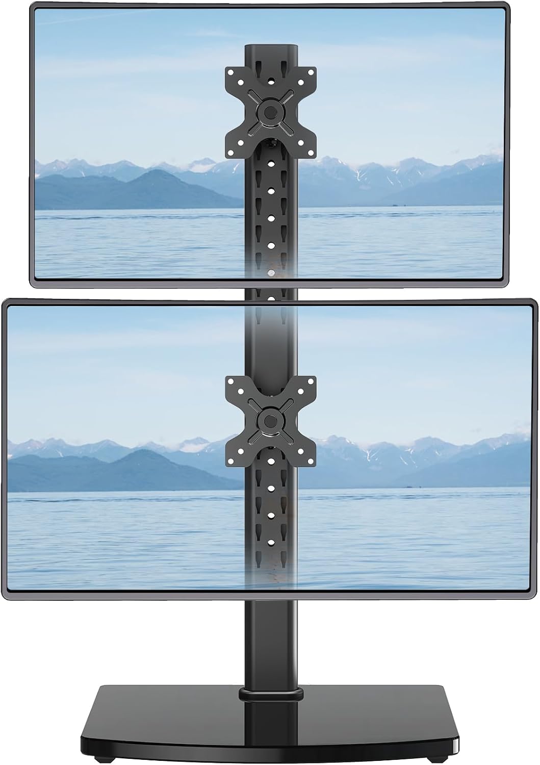 Stacked Monitor Stand for Dual Screens, Swivel & Tilt, up to 32'' - MO ...