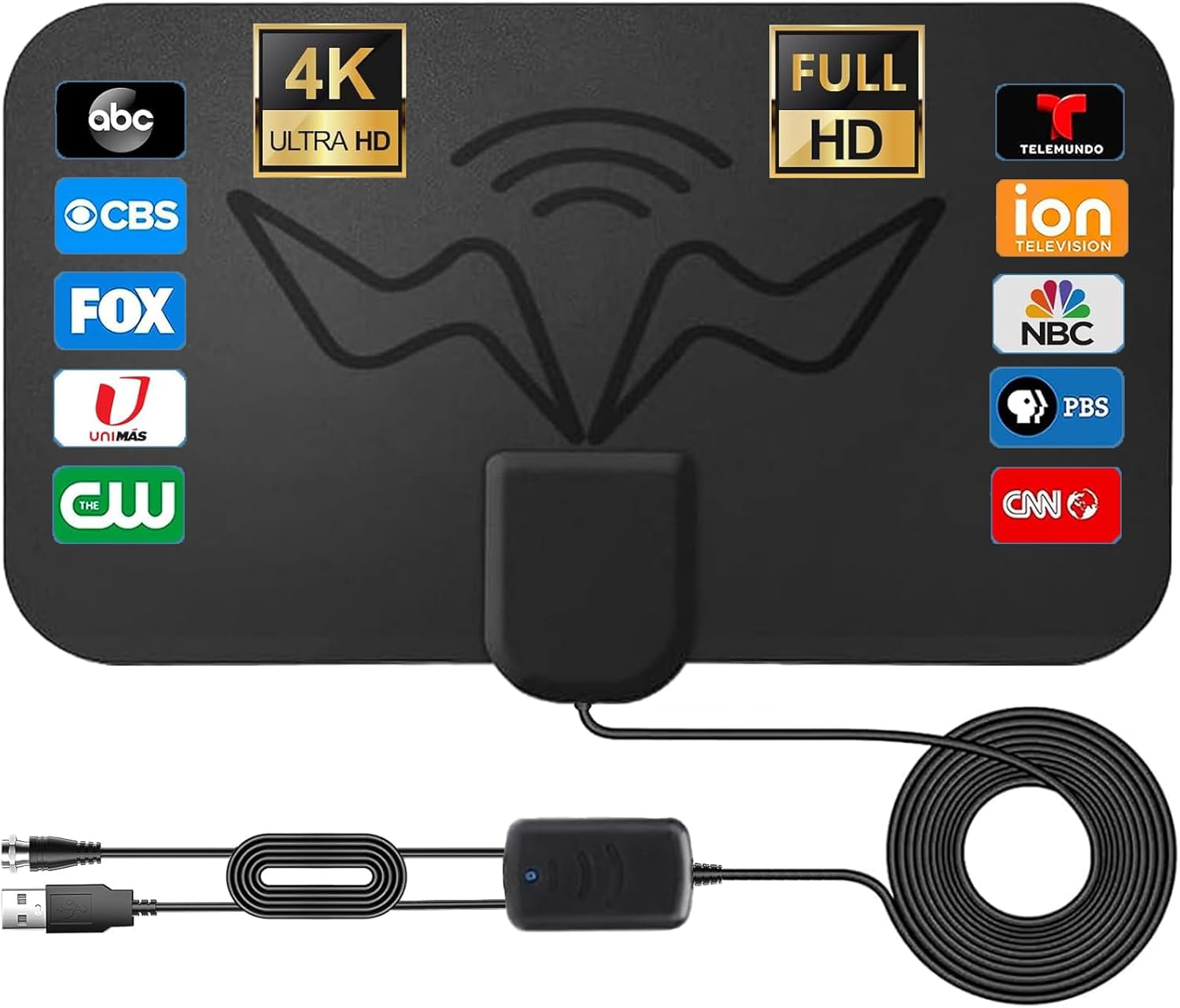 Long Range HD TV Antenna with Amplifier - 4k & 1080P Channels ...