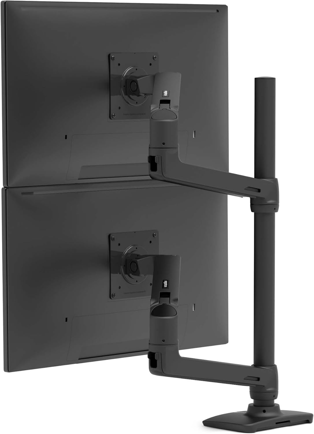 Ergotron LX Dual Monitor Arm: Stack 2 Monitors Vertically for Space-sa ...