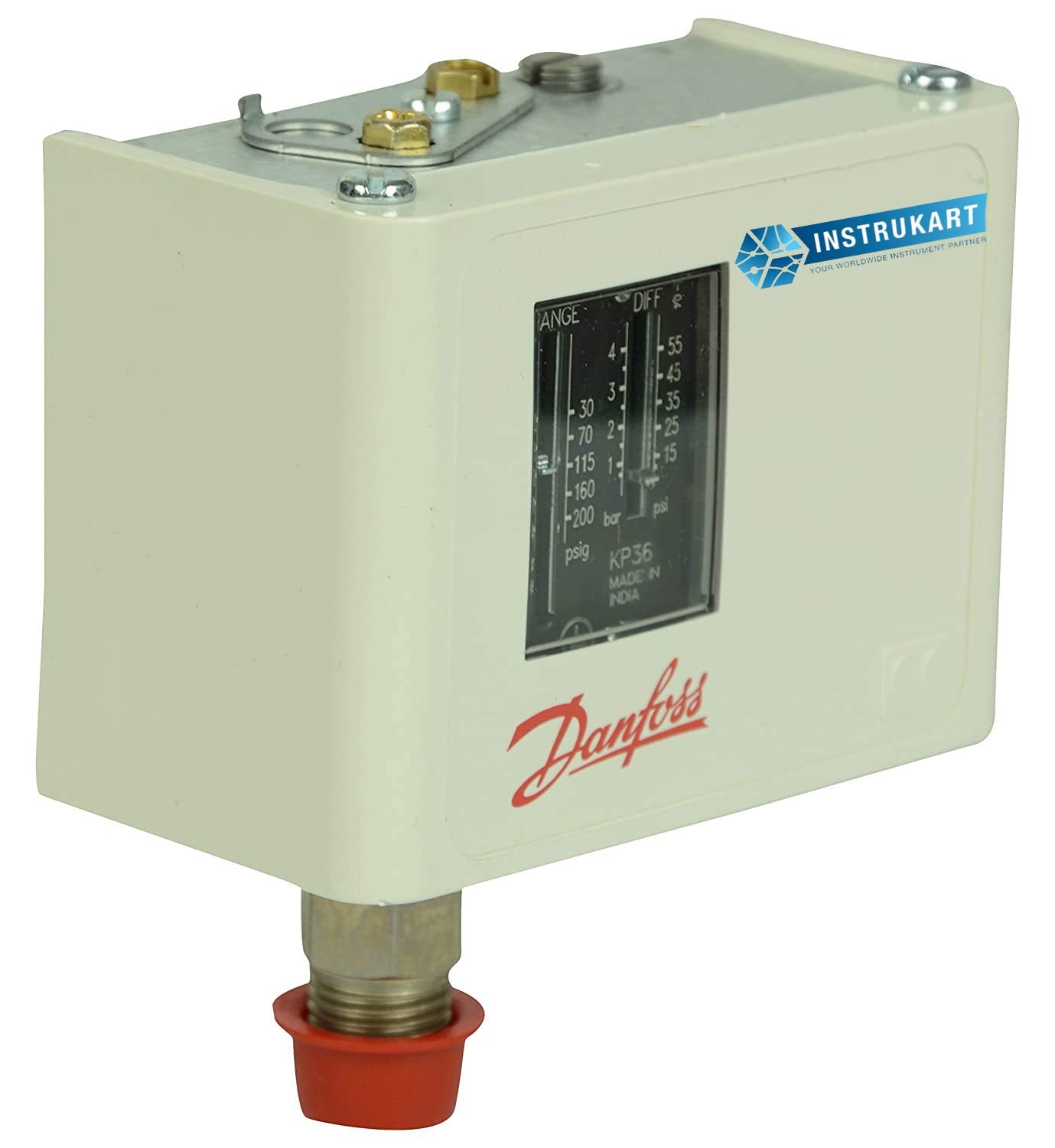 Danfoss Manual Pressure Switch for Compressors - 30 to 200 PSI Range ...