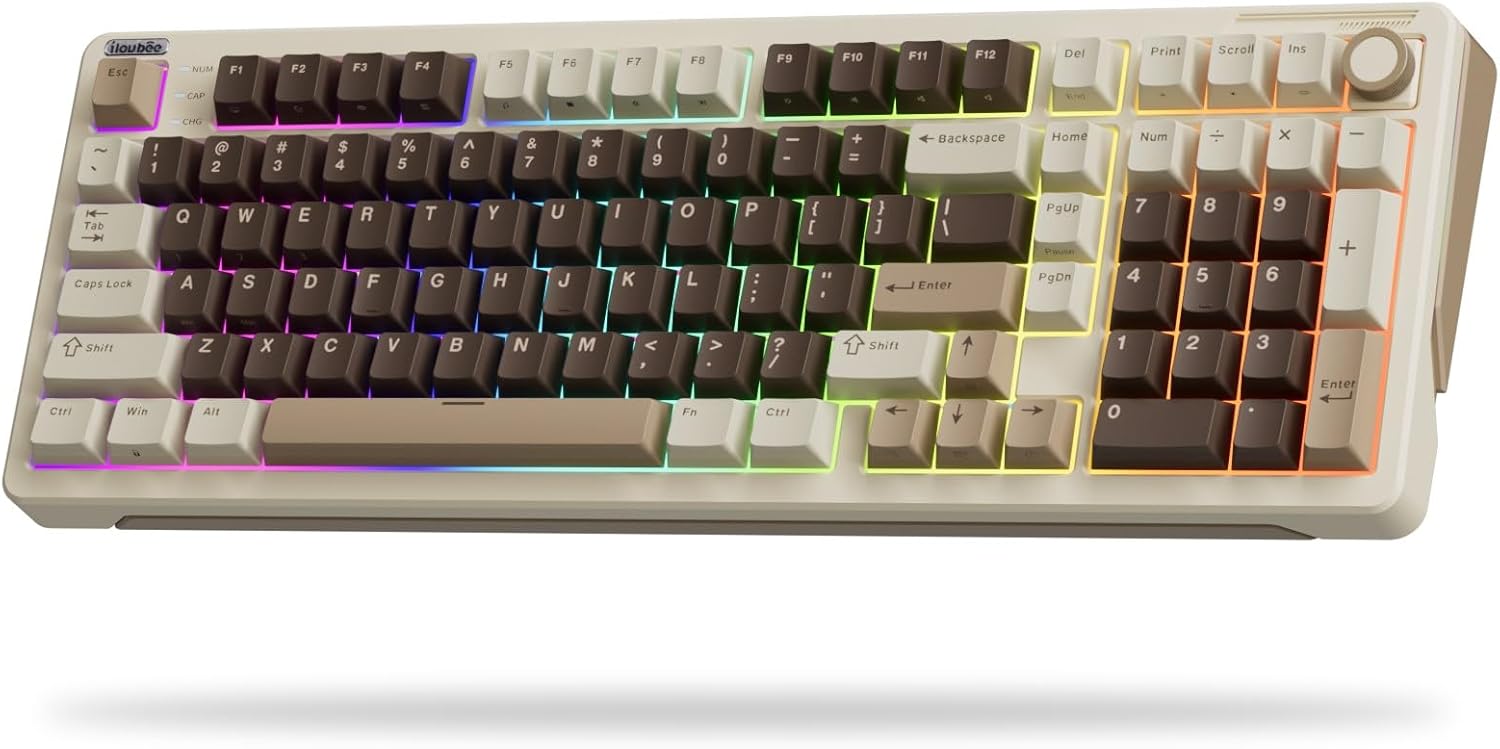 iLovBee B98 Wireless Mech Keyboard: Creamy RGB Gaming, Hot-Swappable L ...