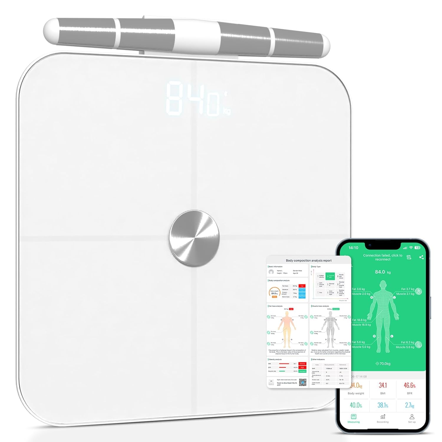 8 Electrode Smart Scale: Full Body Analysis – GearMustHave