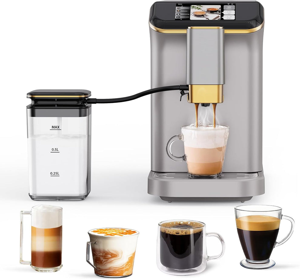 8-in-1 Espresso Maker, 20 Bar Pump, TFT Touchscreen, JustSmart ...