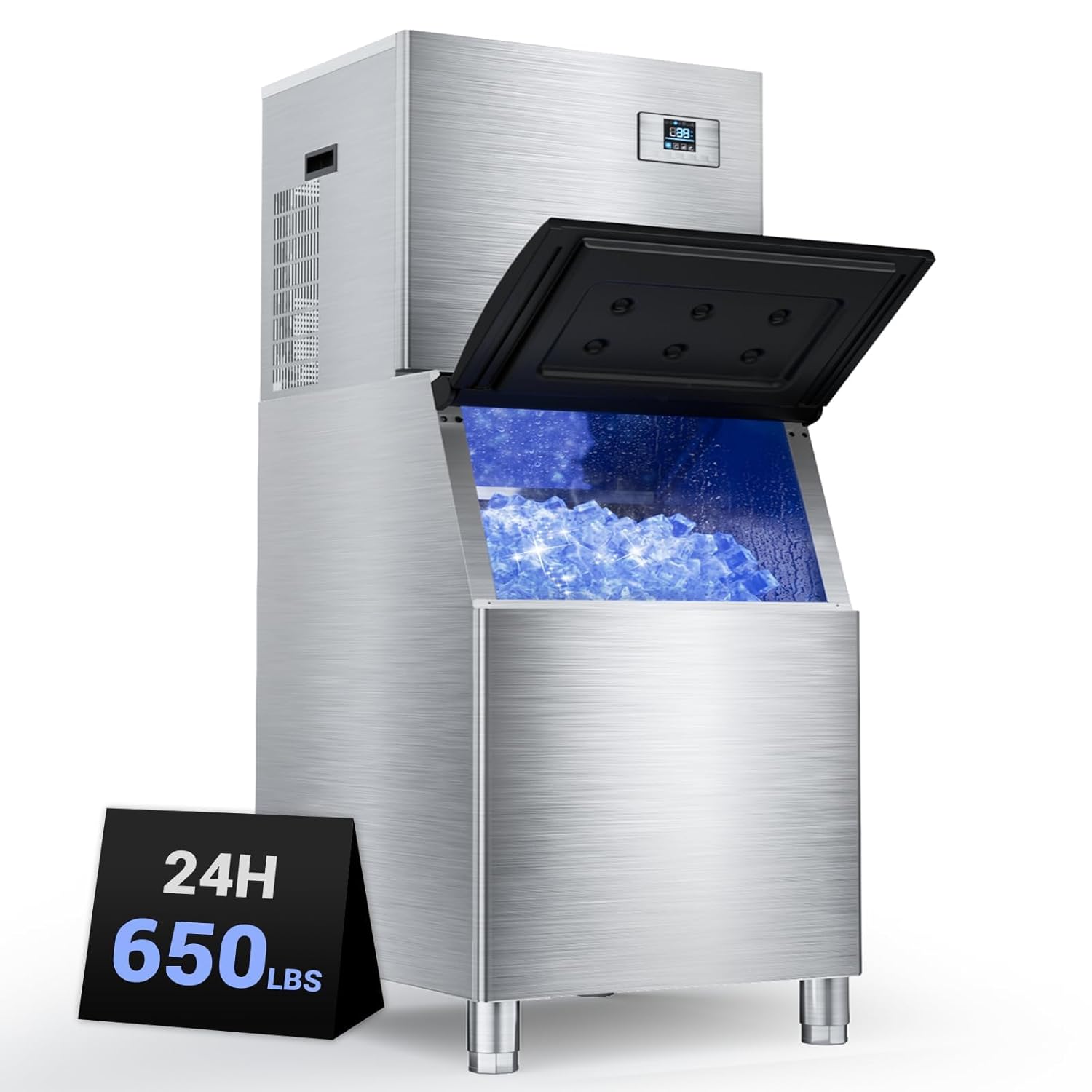 Efficient 650lbs/24h Ice Maker - Self Cleaning, Fast Freeze – GearMustHave