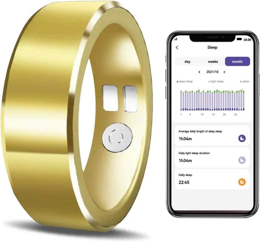 Gold Smart Ring Health Tracker - Monitor All Vital Signs On The Go ...