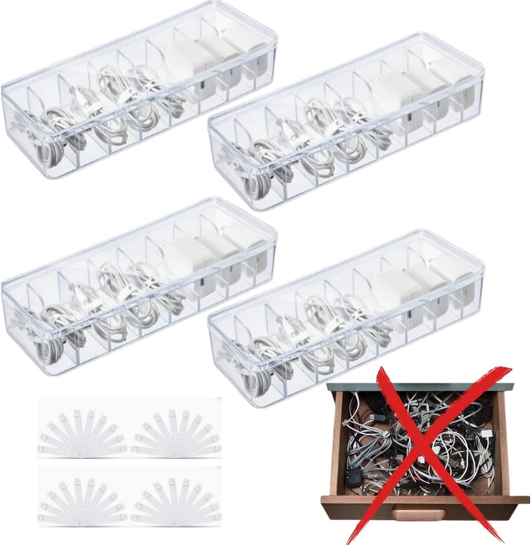 Clear Cable Management Set - Neat Desk Solution – GearMustHave