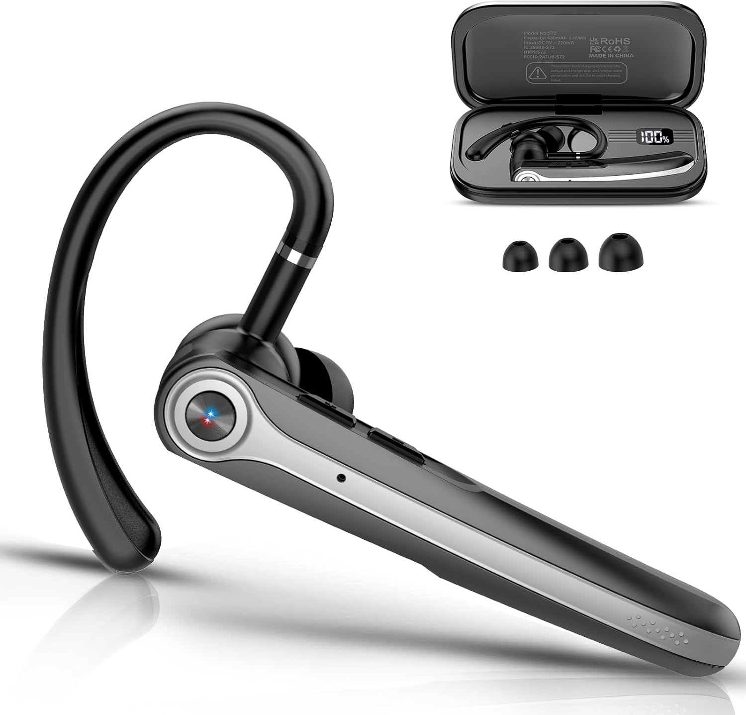 Enhanced Business Calls with ANC Mic: Atheewon Bluetooth Earpiece ...