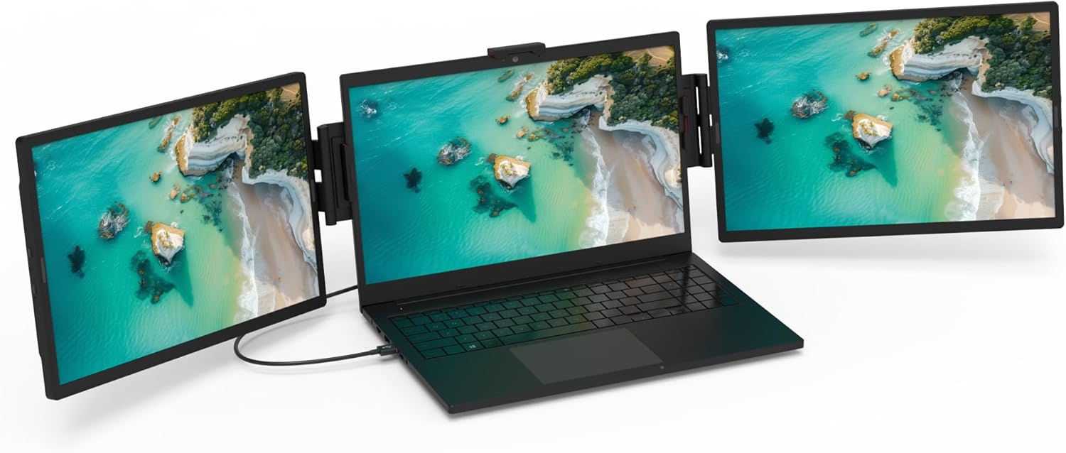 Boost Productivity: Triple Laptop Monitors – GearMustHave