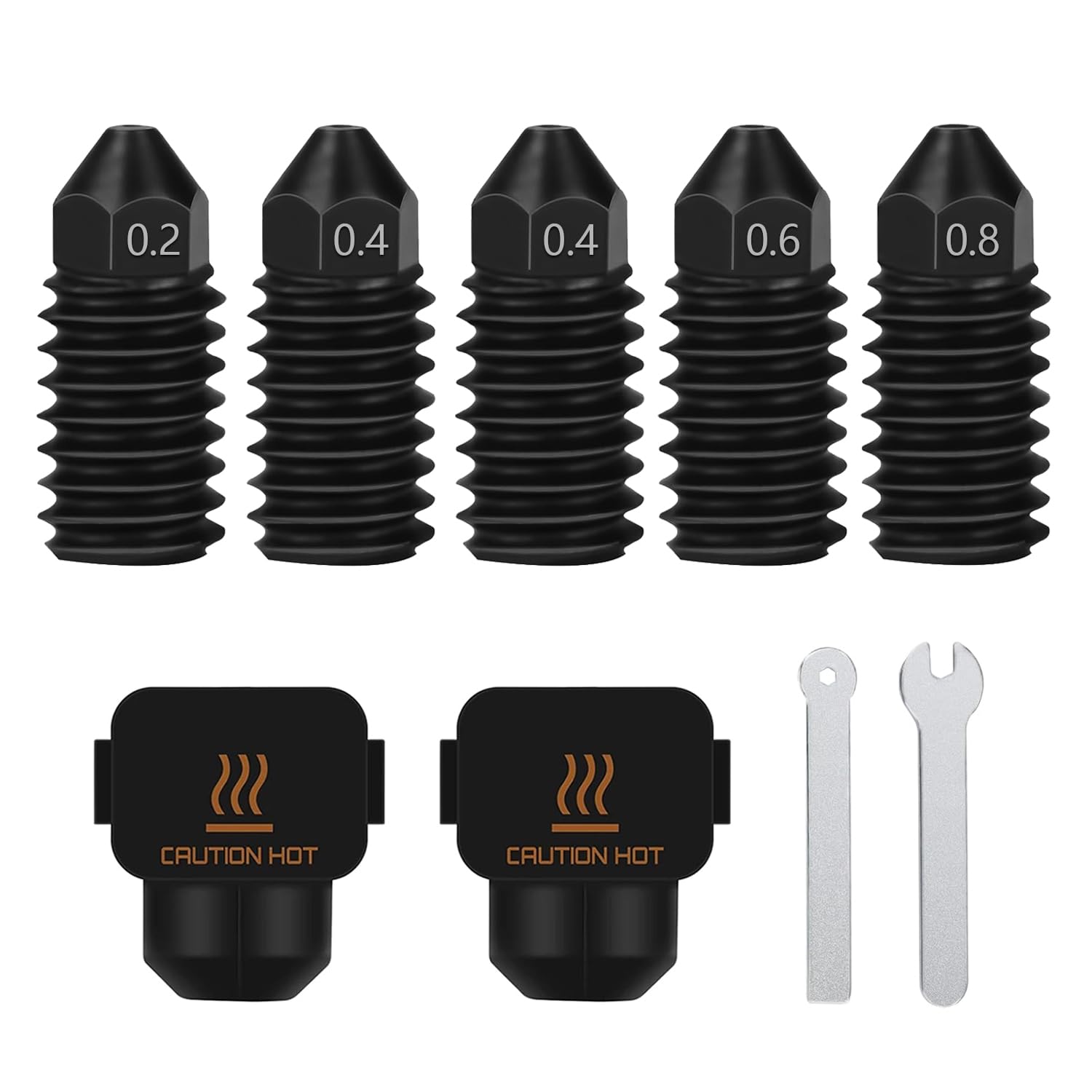 High Flow Hardened Steel Nozzles Set for Bambu Lab 3D Printer ...