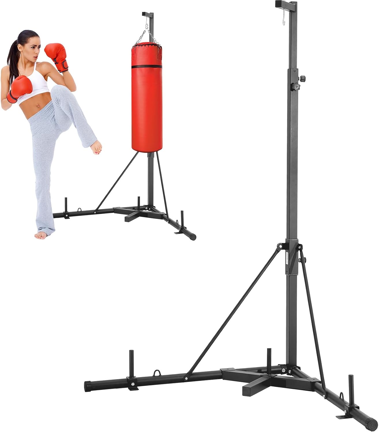 VEVOR Heavy-Duty Punching Stand | Adjustable Height | 400 lb Capacity ...