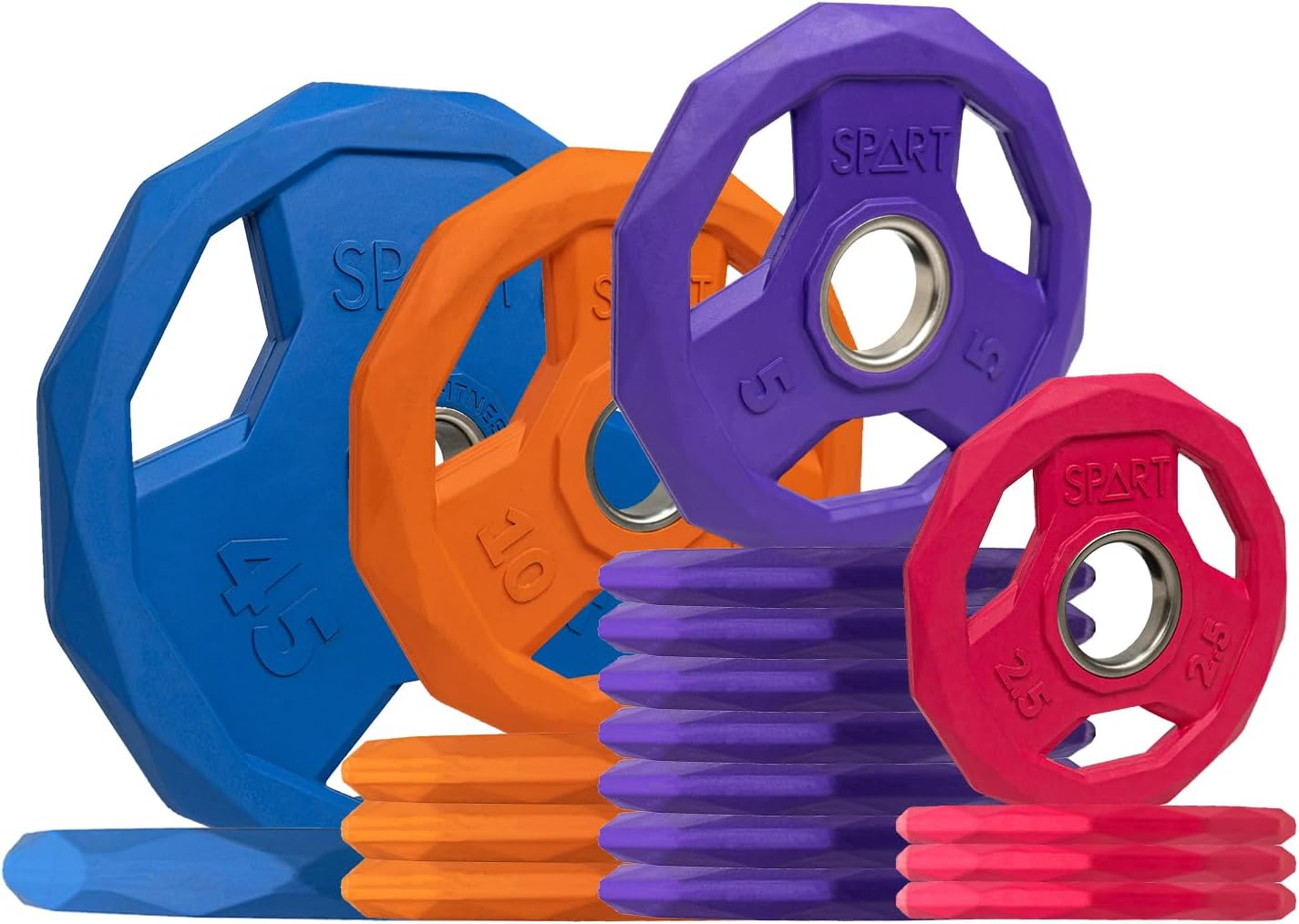 SPART Color Coded Weight Plates for Olympic Barbell Training – GearMustHave