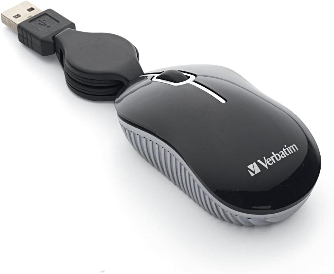 Verbatim Mini USB Mouse - Retractable Cable, Plug & Play – GearMustHave