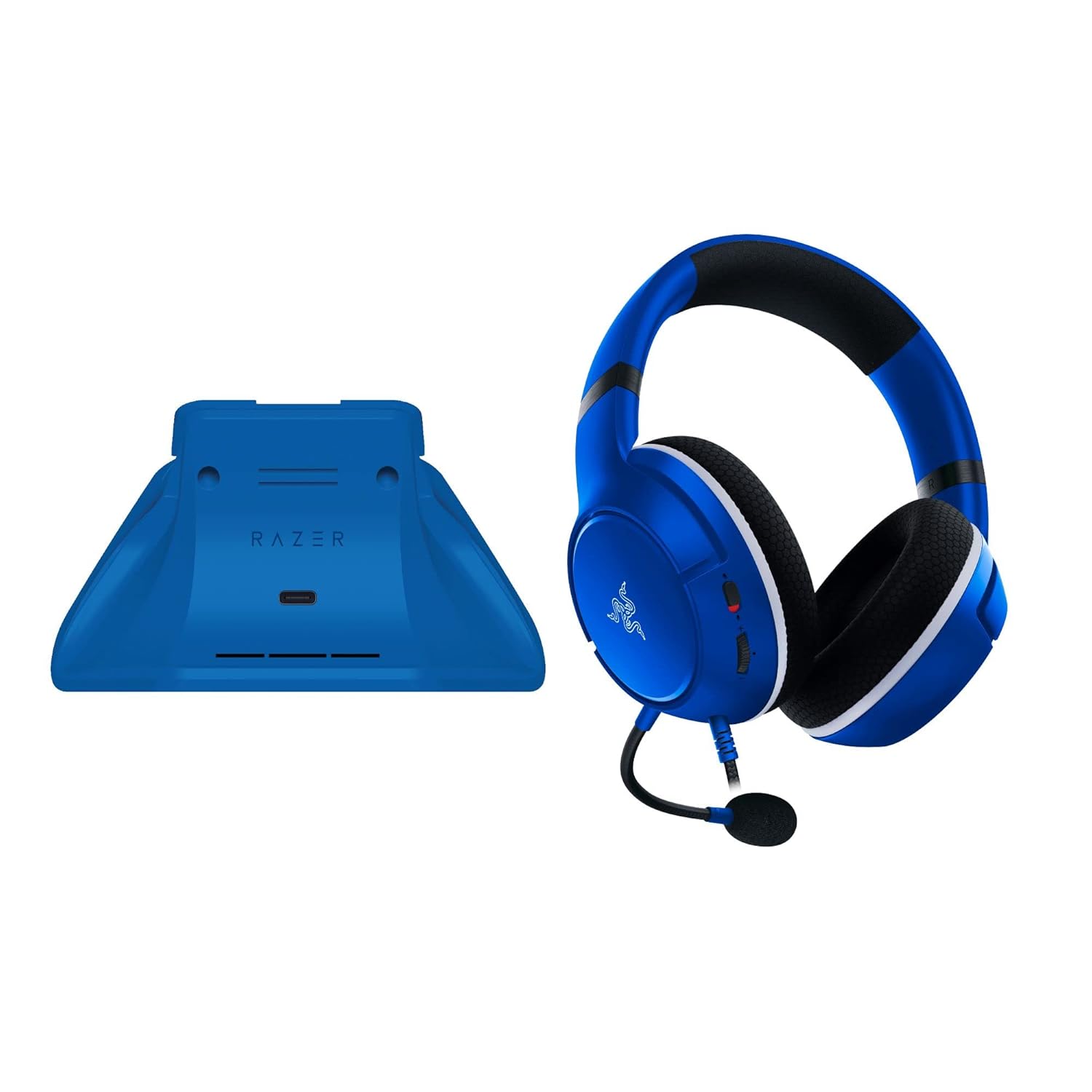 Razer Xbox Duo: Kaira X Headset & Charging Stand - Shock Blue ...