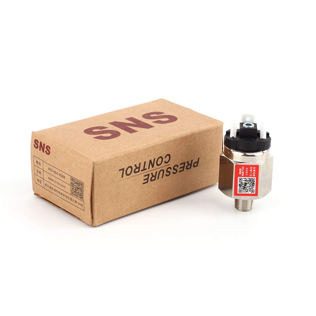 Adjustable Pneumatic Pressure Switch - SNS 1/4 NPT Male Thread ...