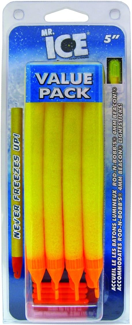 12-Pack 5-Inch Yellow Ice Bobbers by Rod-N-Bobb's - Enjoy Improved Ice ...