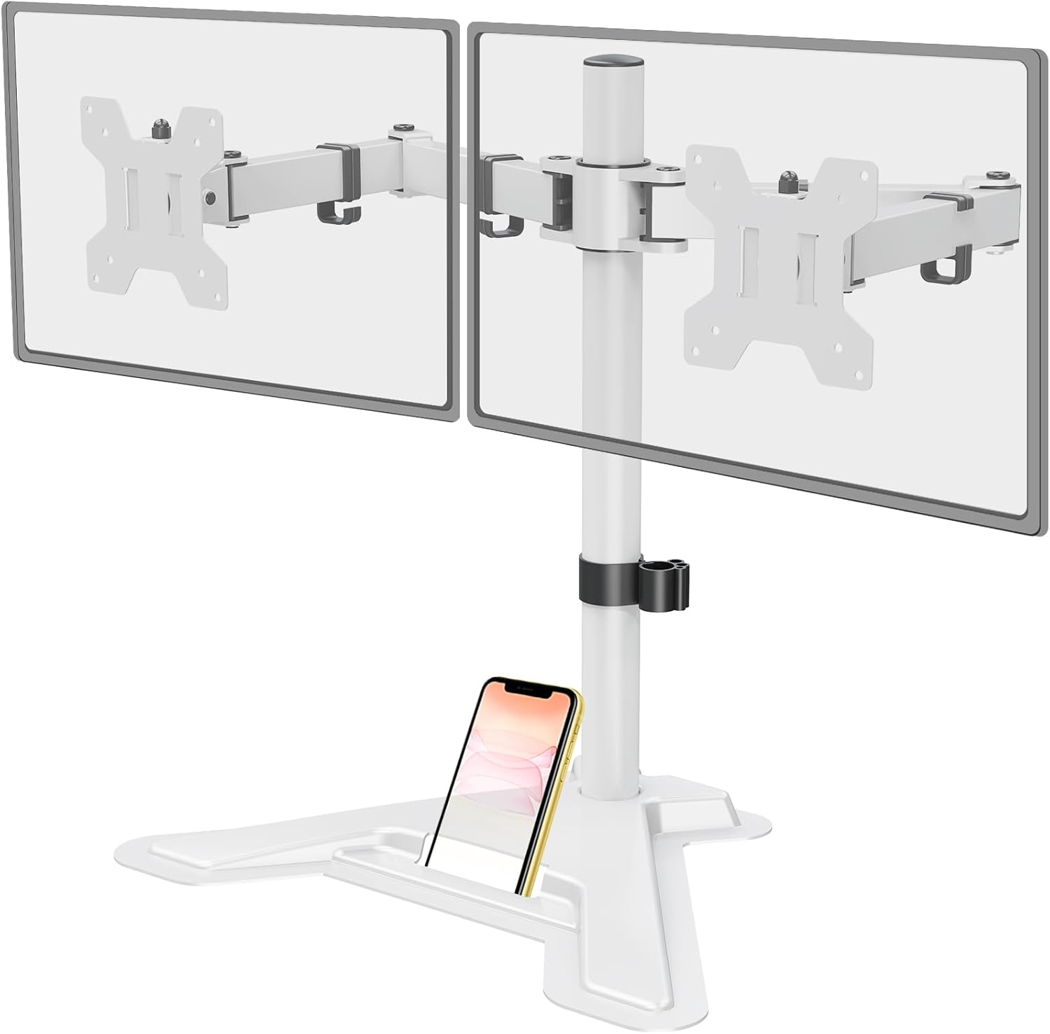 Space-Saving Dual Monitor Desk Mount by MOUNT PRO – GearMustHave