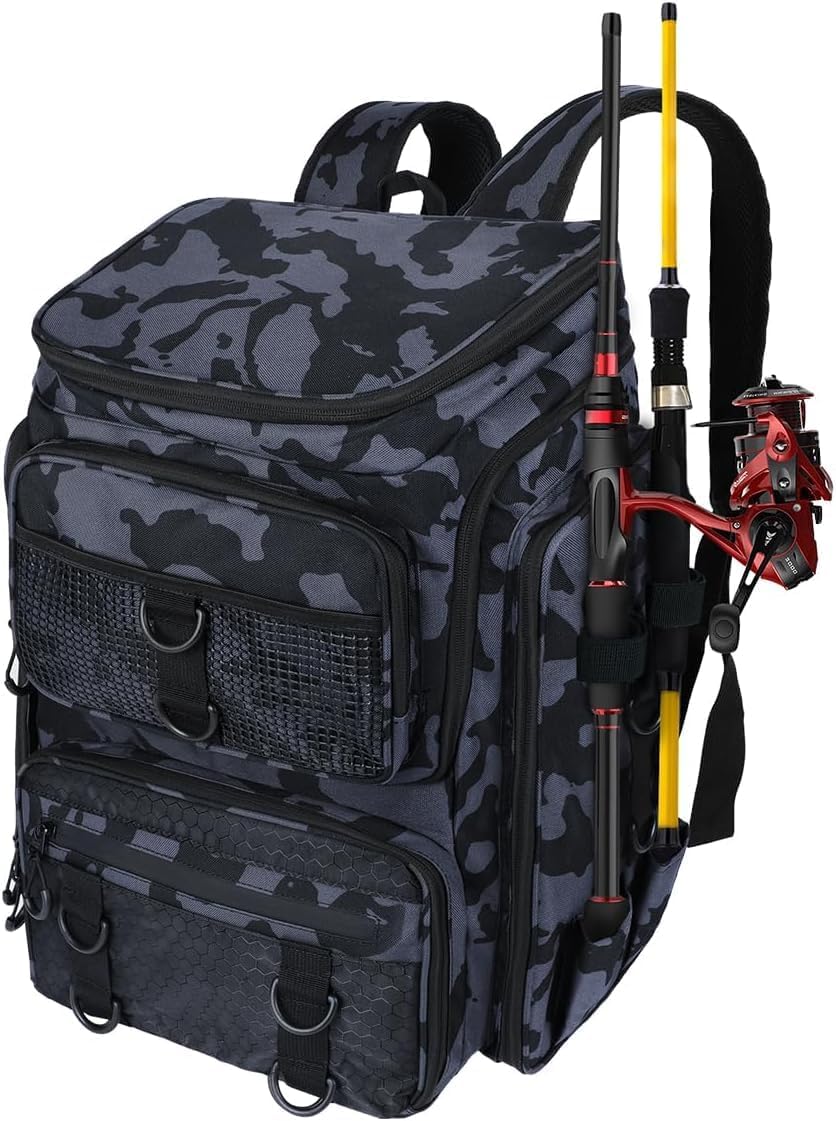Waterproof Fishing Backpack with Rod Holders - Ultimate Gear Storage ...