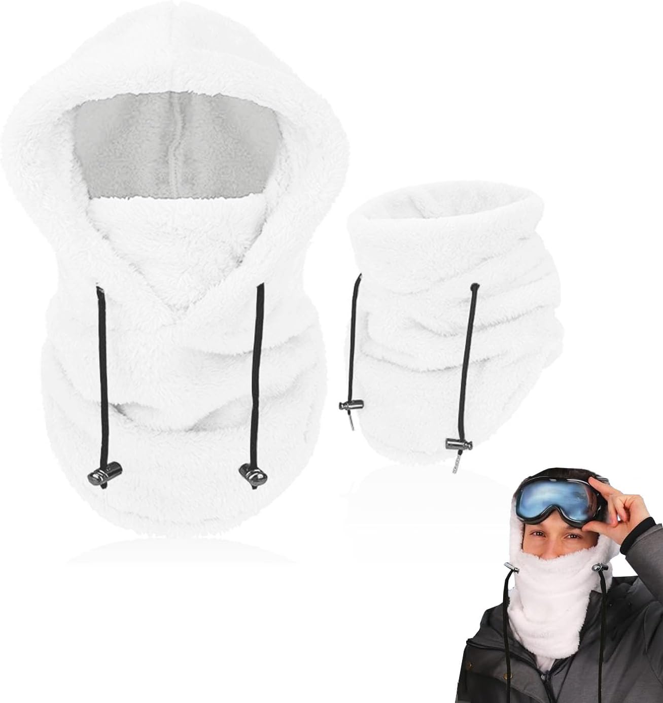 Warm Sherpa Hood Ski Mask - Coldproof Comfort – GearMustHave