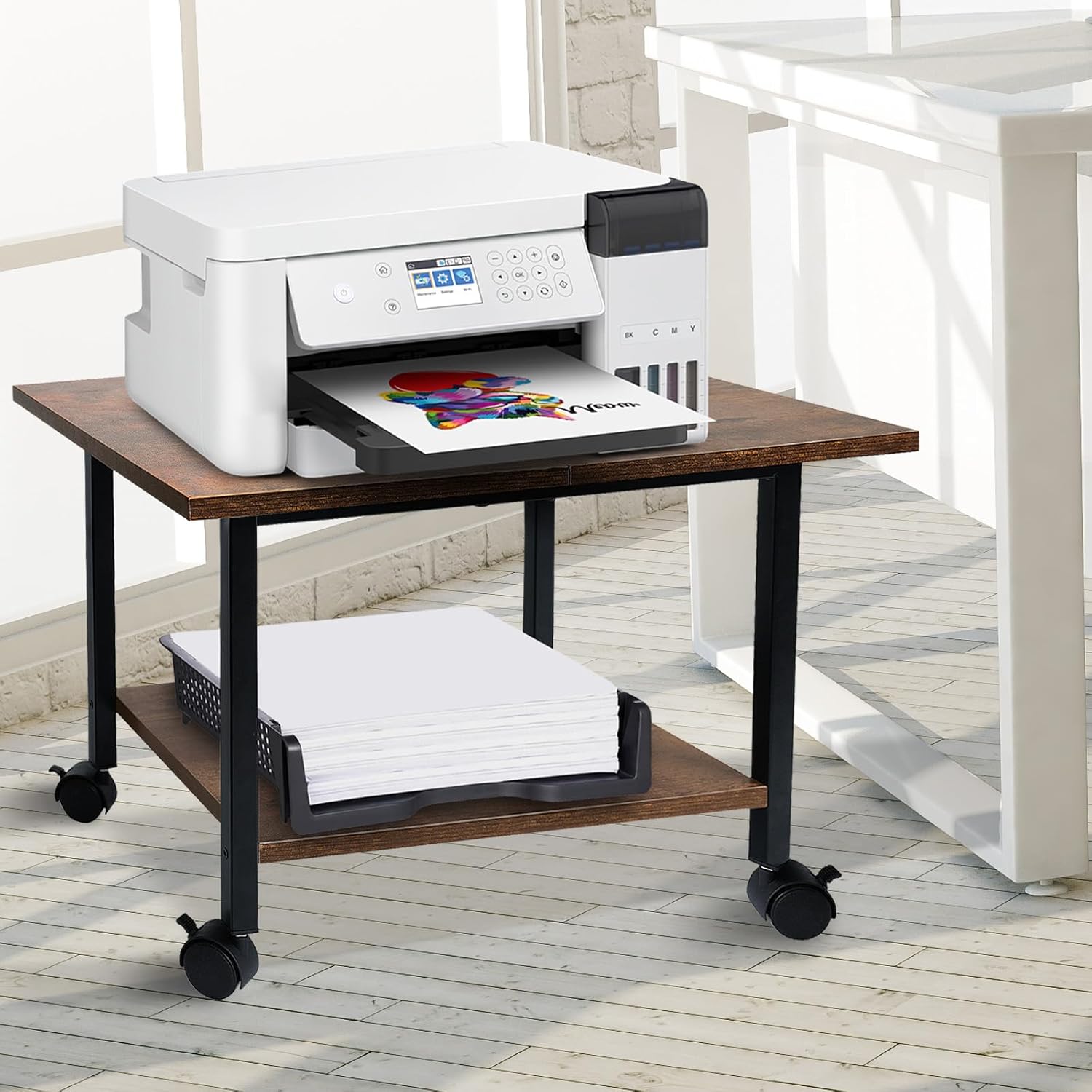 Rolling Printer Cart with Storage - Store with Ease! – GearMustHave