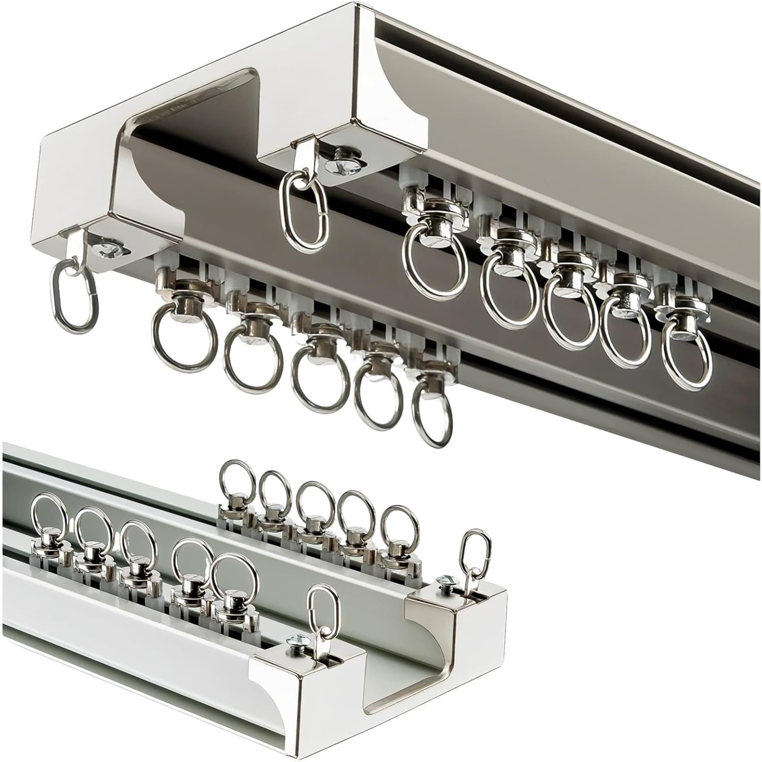 Double Aluminum Curtain Track - Easy Slide, Ceiling Mount – GearMustHave