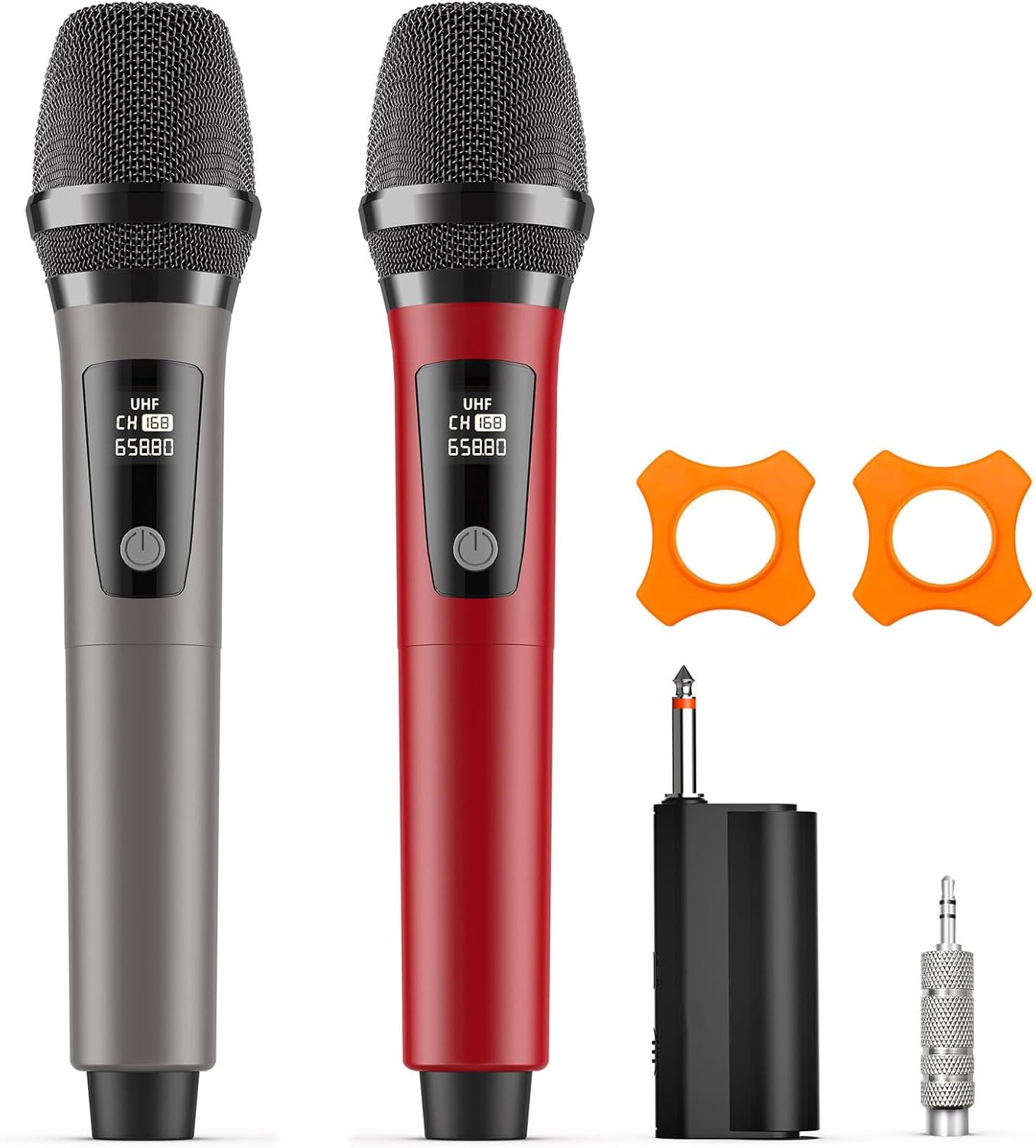 Pro Dual Wireless Karaoke Mic Set - Rechargeable for Ultimate Convenie ...