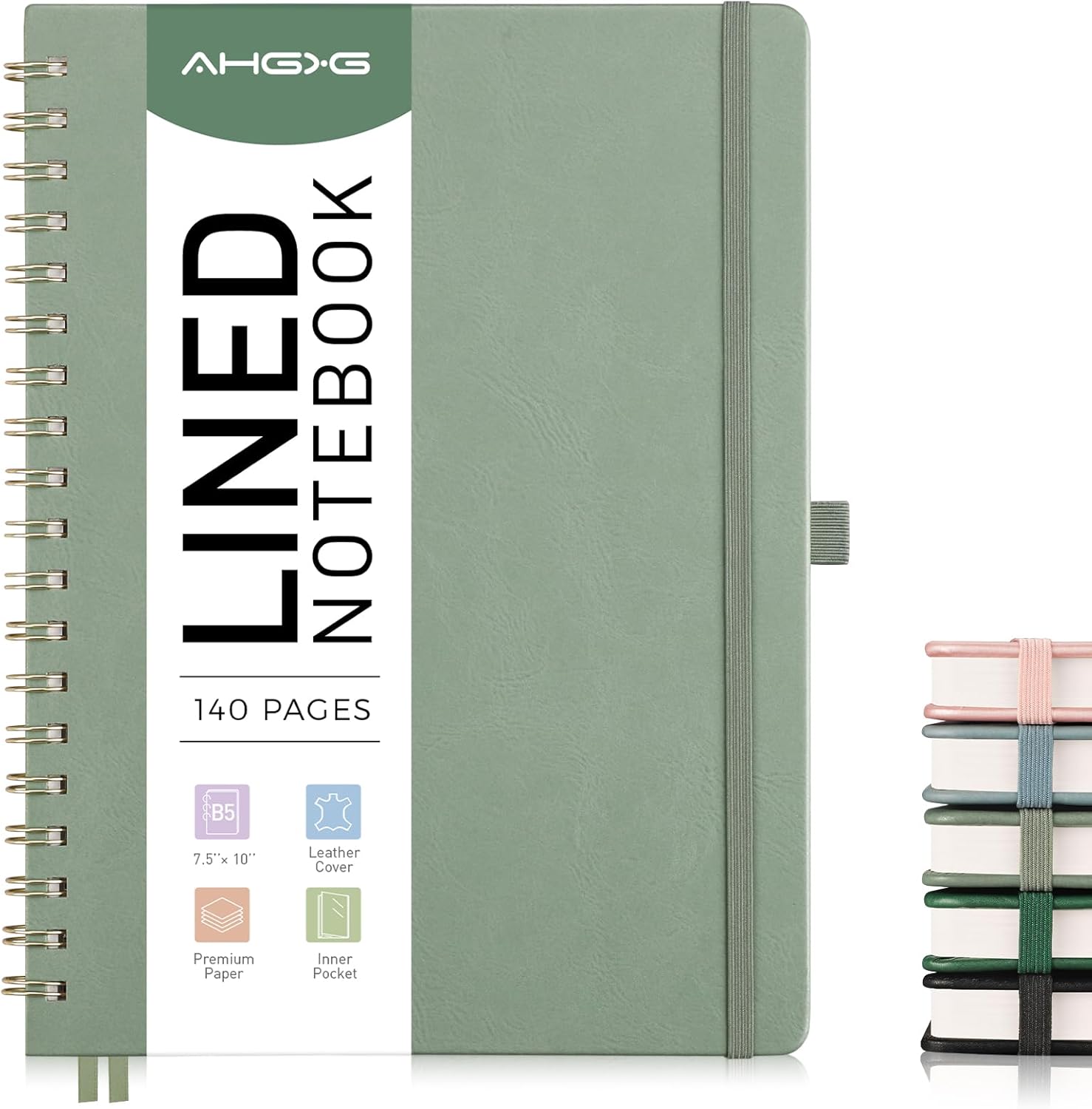 B5 Spiral Journal Notebook, 140 Pages, College Ruled, 100 GSM Paper, W ...