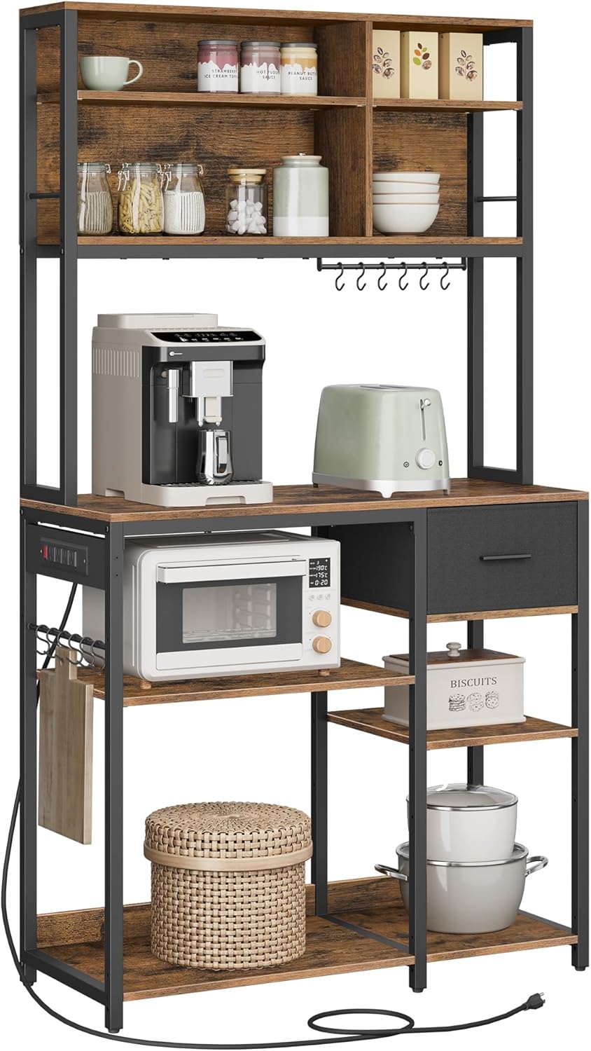 VASAGLE Rustic Baker's Rack: Organize & Charge in Style! – GearMustHave