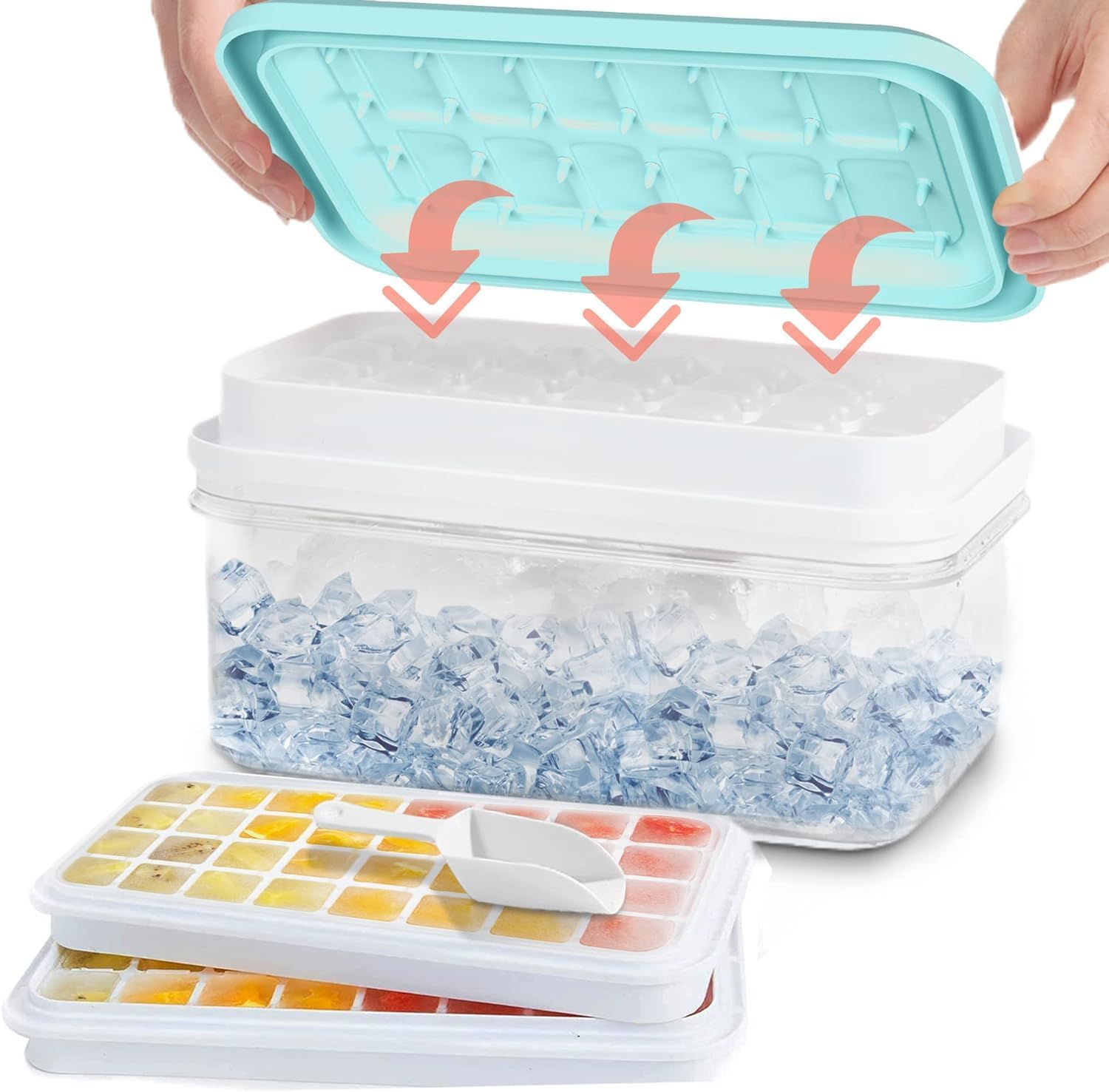 Easy Ice Maker Kit with Lid - 56 Nugget Trays – GearMustHave