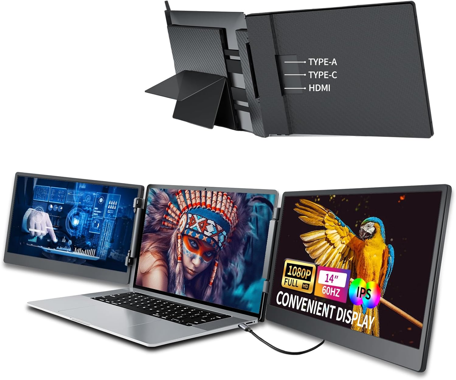 Portable Triple Screen Extender for Ultimate Productivity – GearMustHave