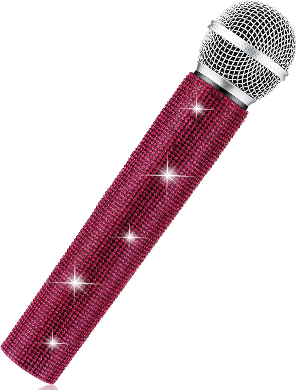Sparkly Dark Pink Bedazzled Microphone for Cosplay – GearMustHave